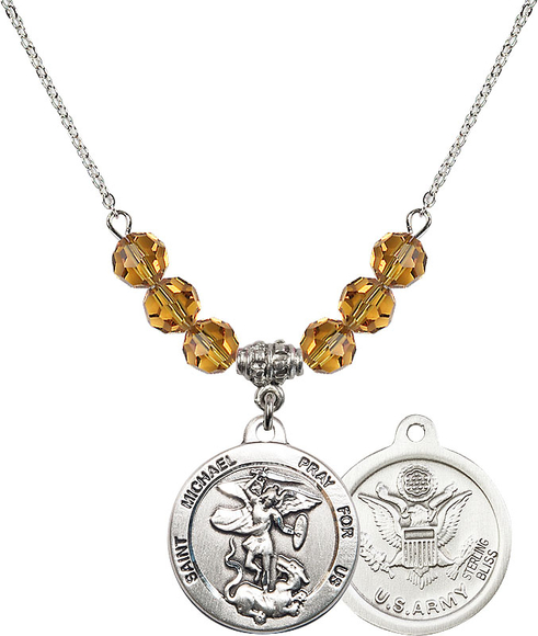Hail MaryGifts | Jewelry | N3 Birthstone Necklace St Michael Army ...